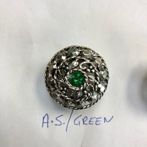 One Package 6 Buttons Ant Silver With Rhinestone Color - Etsy