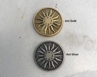 Metal Compass Buttons - Etsy