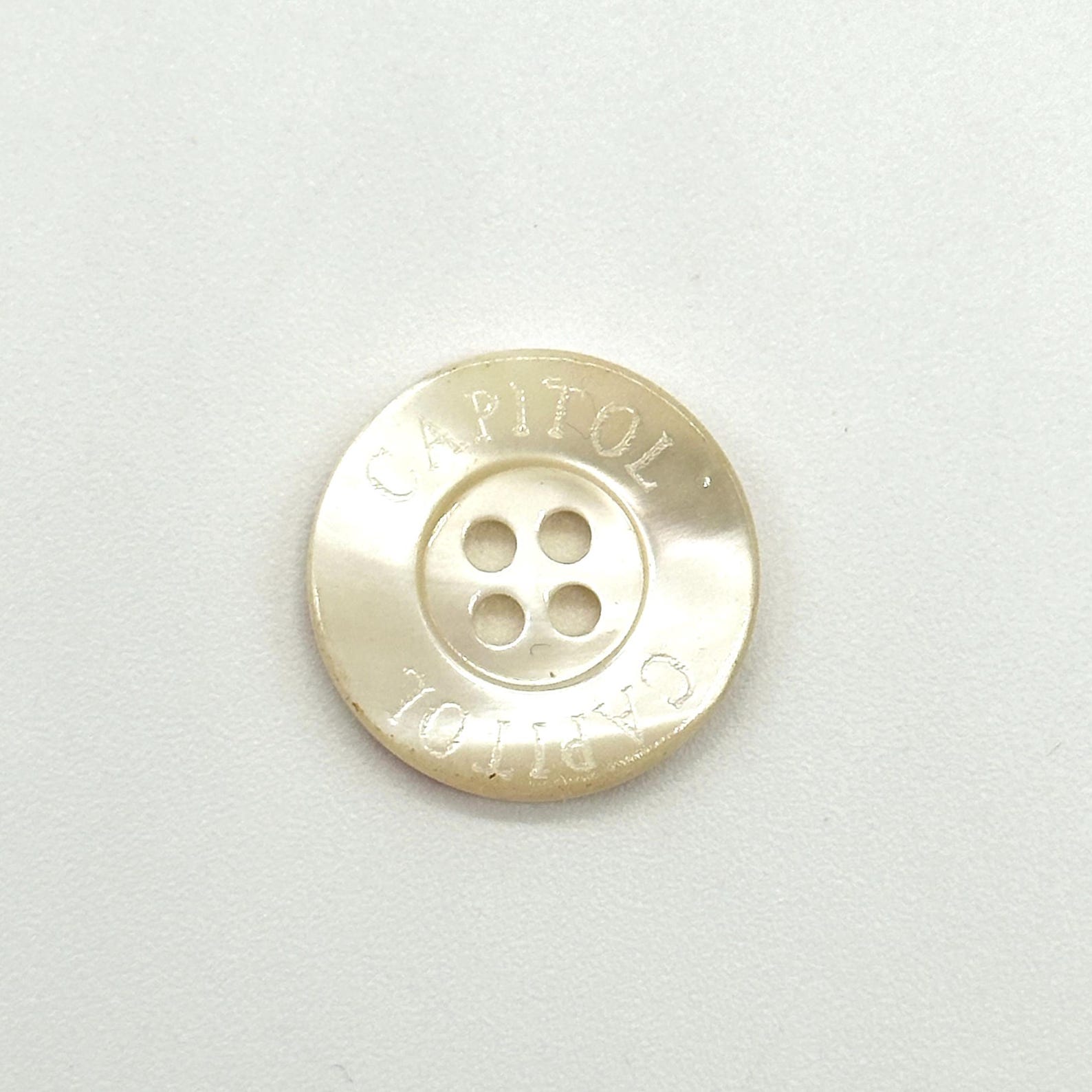 Vintage "capitol" Logo Mother of Pearl Buttons - Set of 6 - Etsy