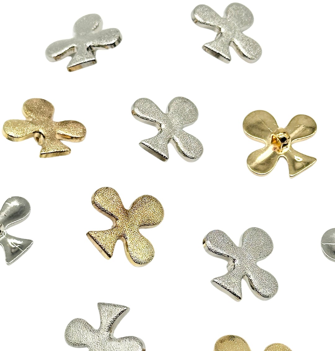 Vintage Clubs Playing Card Buttons: Gold or Silver, 1-inch, Set of 12 ...