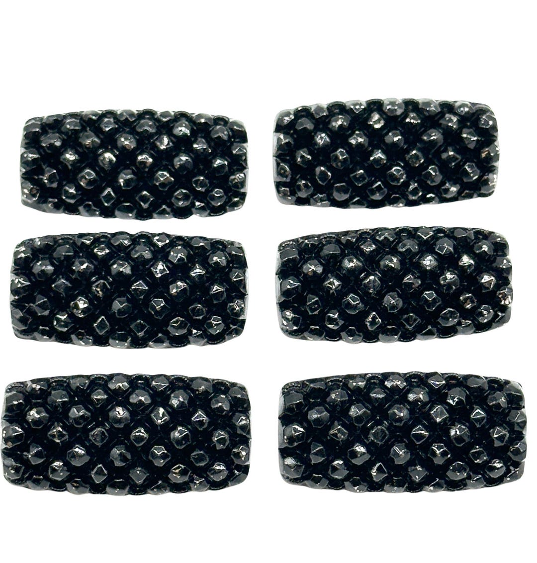 Vintage Black Glass Toggle Buttons: Sewing & Craft DIY - Set of 3 - Etsy