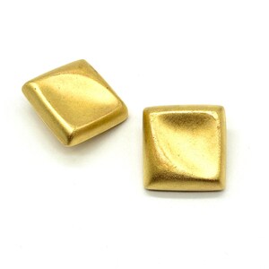 Vintage Matte Gold Square Wave Buttons - Set of 6 - French Made - Etsy