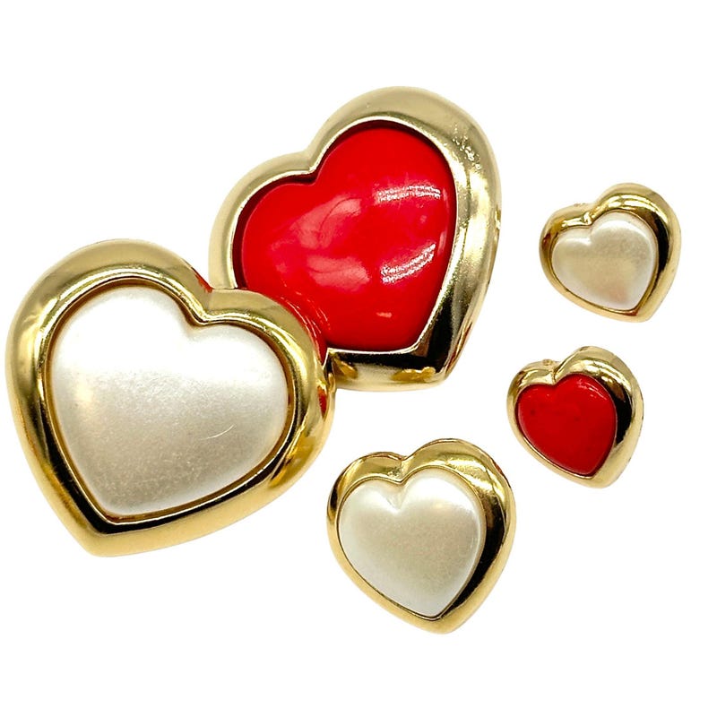 Heart Shape Buttons - Etsy