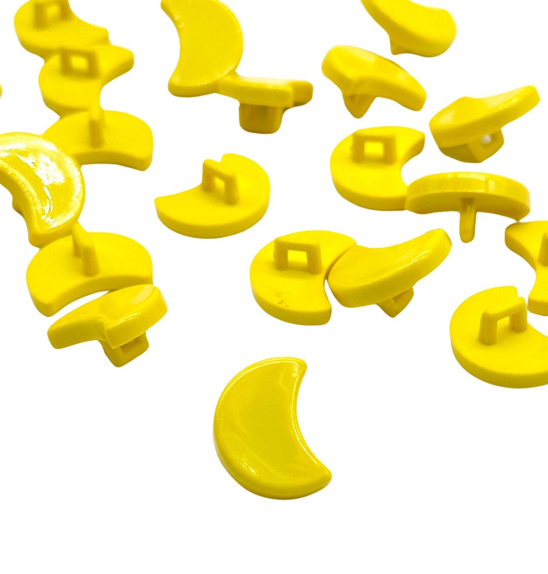 Vintage Yellow Half Moon Buttons: 1990s Italian Sewing Supplies - Etsy