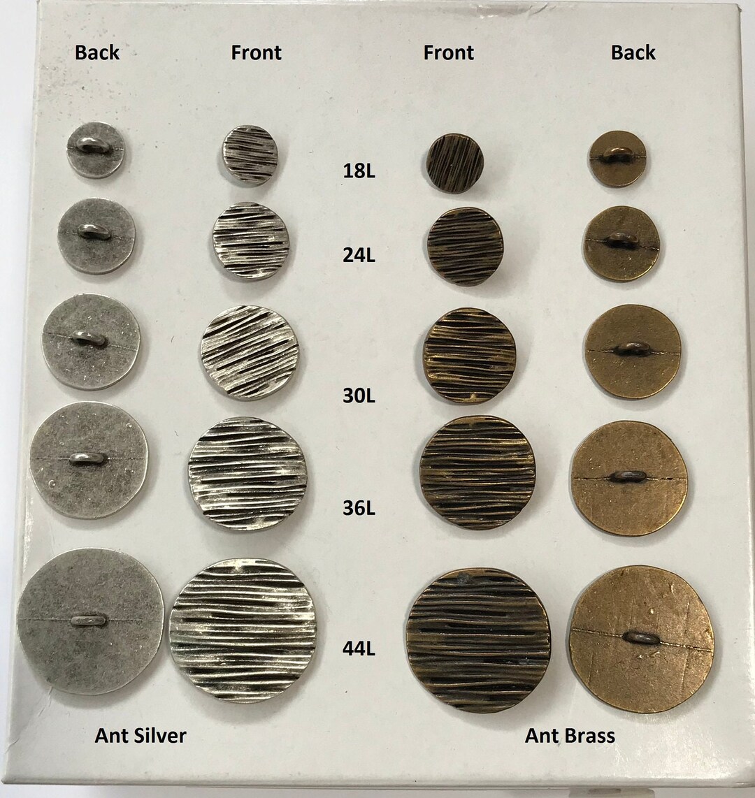 1 Dozen1 Package Vintage lines Design Metal Shank Buttons K4968 ...