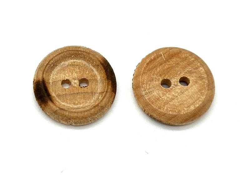 12 Rustic Burnt Wood Buttons: Vintage Sewing Supplies (30L) - Etsy
