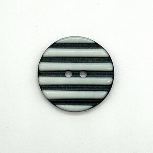 Vintage Black & White Striped Buttons: 90s French Designer Style (set ...