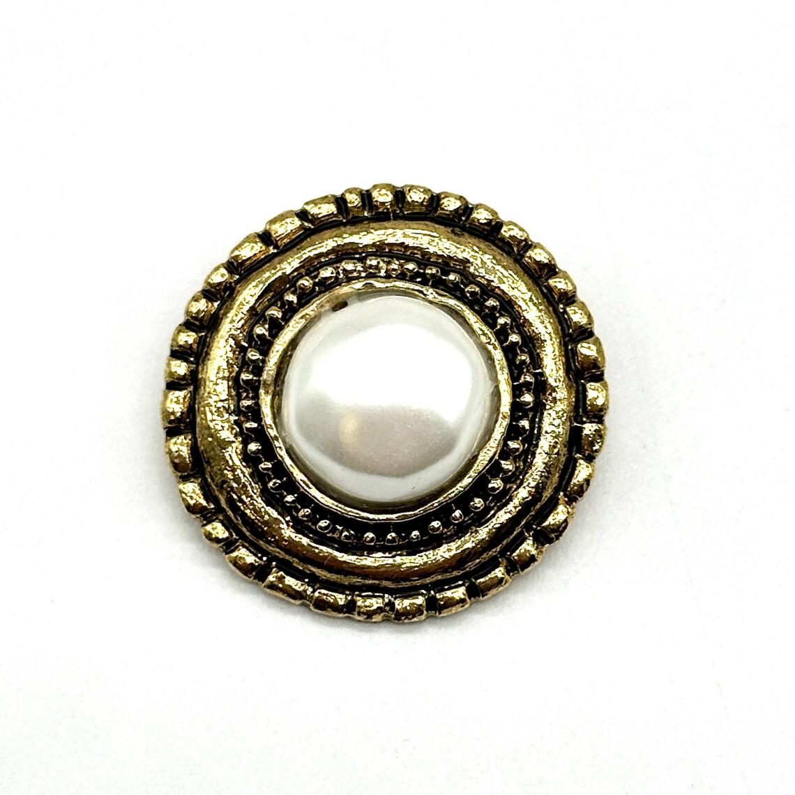 Vintage Antique Gold Buttons With Faux Pearl - Set of 6 - Etsy