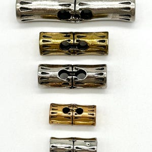 6 Pcs Vintage 2 - Toggles for Sewing | Antique Silver & Gold | Novelty Craft Buttons for Jackets ...