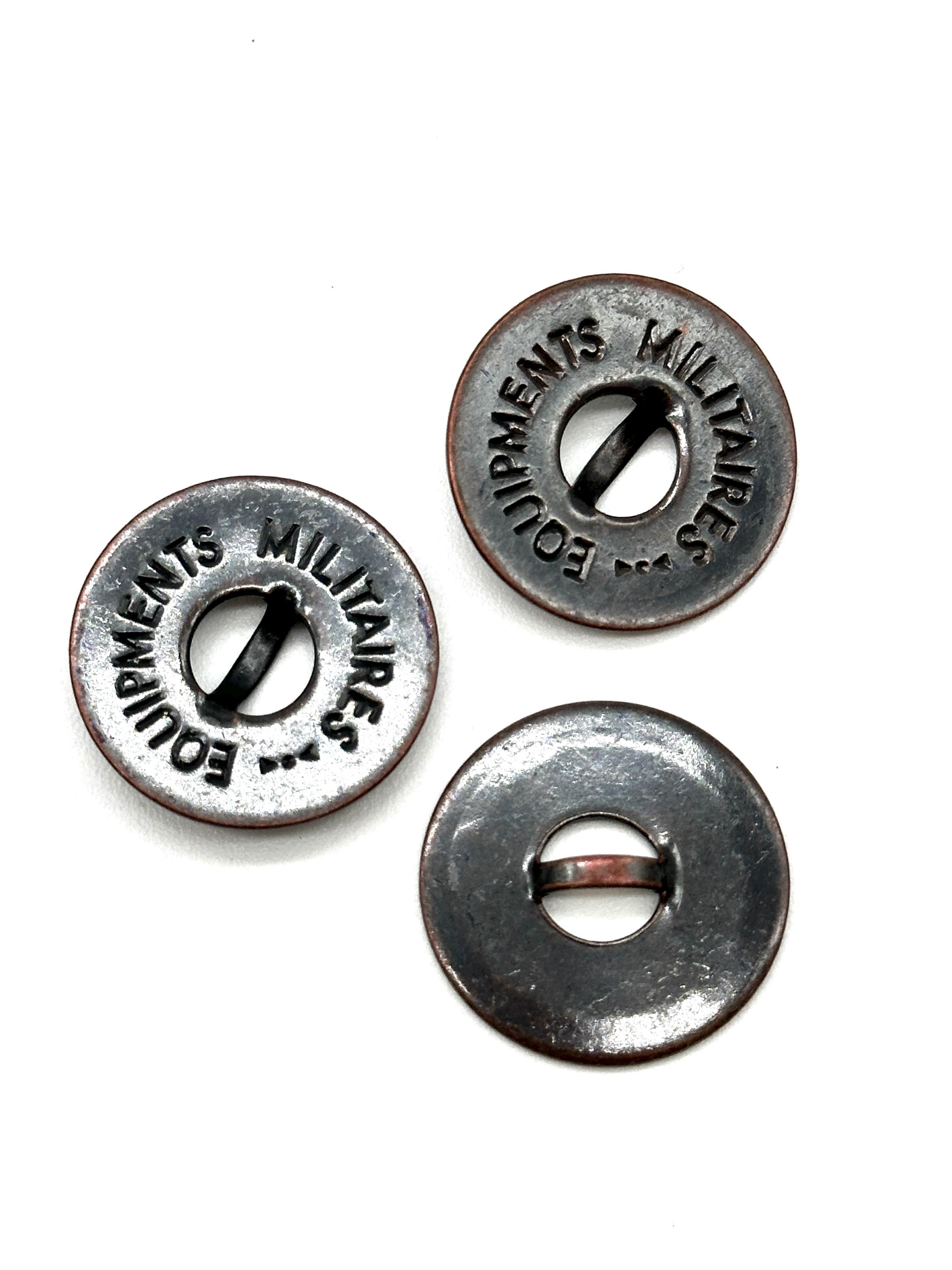 Vintage Military Metal Buttons: Antique Copper Sewing Embellishments ...
