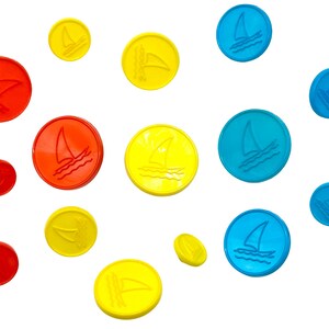 12 Pcs Vintage Sailboat Pattern Shank Buttons - Nylon, 3 Sizes ...