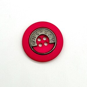 Vintage "one Way" Logo Buttons: Metal Center, Colored Base (1 Dozen) - Etsy