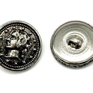 12 Vintage Liberty Coin Buttons: Antique Gold & Silver Metal Shank - Etsy