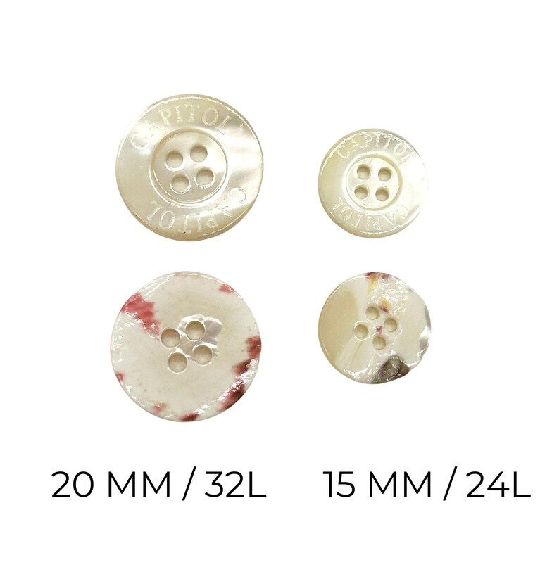 Vintage "capitol" Logo Mother of Pearl Buttons - Set of 6 - Etsy
