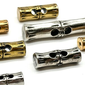 6 Pcs Vintage 2 - Toggles for Sewing | Antique Silver & Gold | Novelty Craft Buttons for Jackets ...