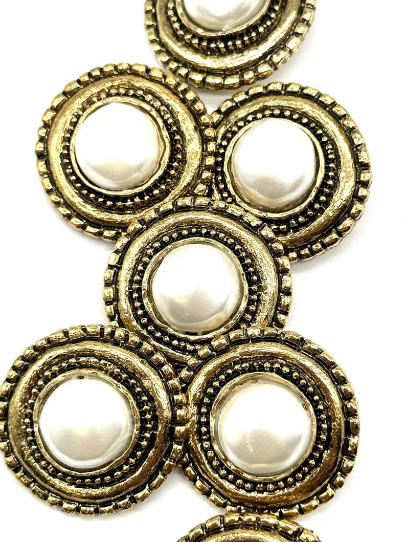Vintage Antique Gold Buttons With Faux Pearl - Set of 6 - Etsy
