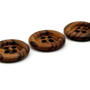 12 Pcs Vintage Burnt Wooden Buttons 1980s | Decorative for Sewing ...
