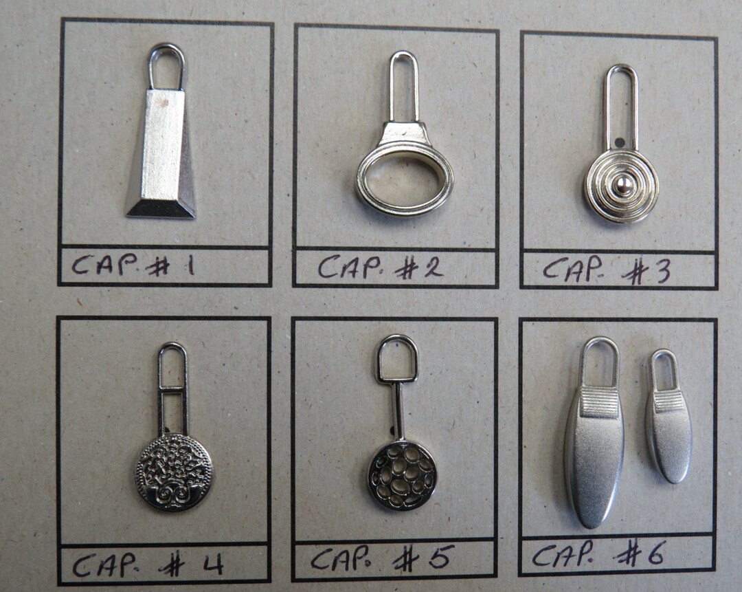 3 Pcs Assorted Silver Vintage Zipper Pull or Pendant - Etsy