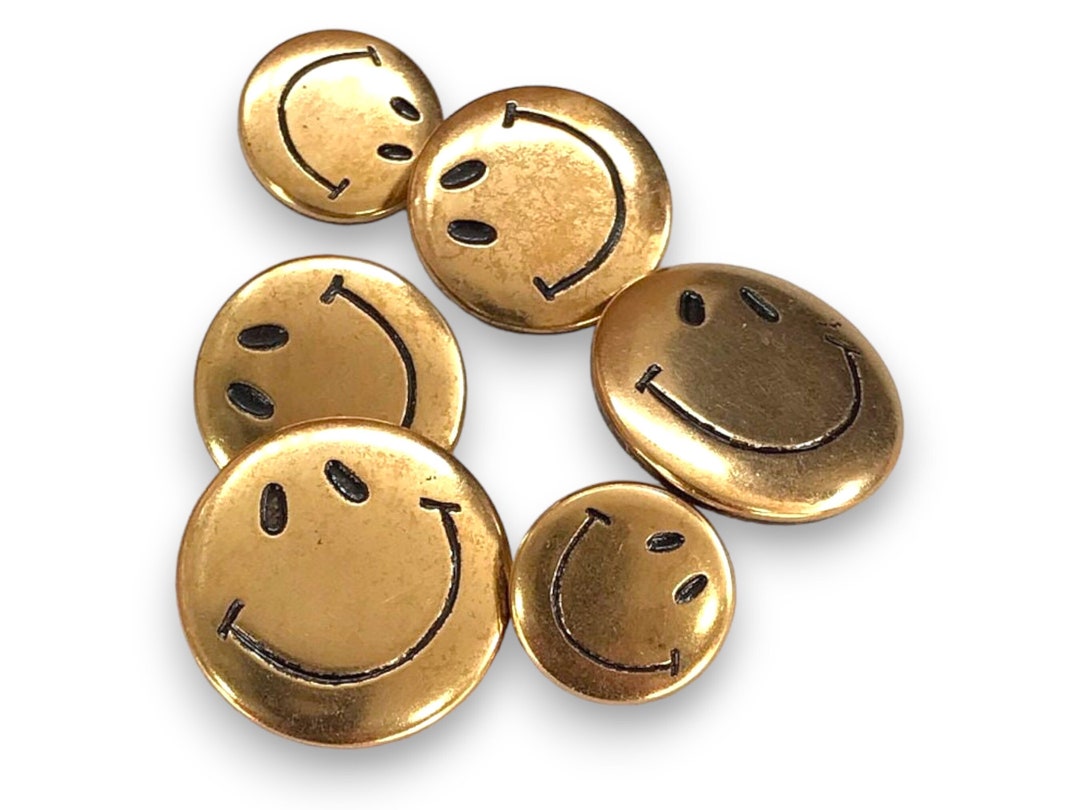 Happy or Smiley Face Buttons, Decorative Buttons Children's Crafting ...