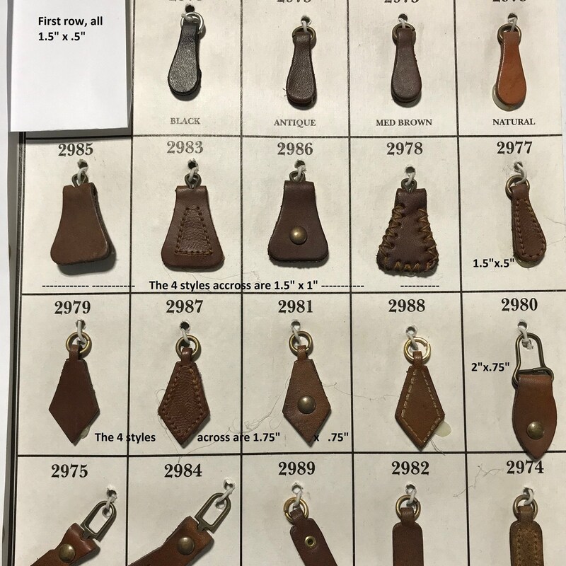 Leather Zipper Pull - Etsy