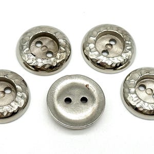 6 Pcs Vintage "hammered" Look 2-hole Metal Buttons | Decorative Gold ...