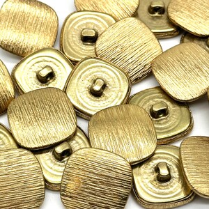Vintage Gold Square Shank Buttons: Brushed Metal, 23mm (set of 12) - Etsy