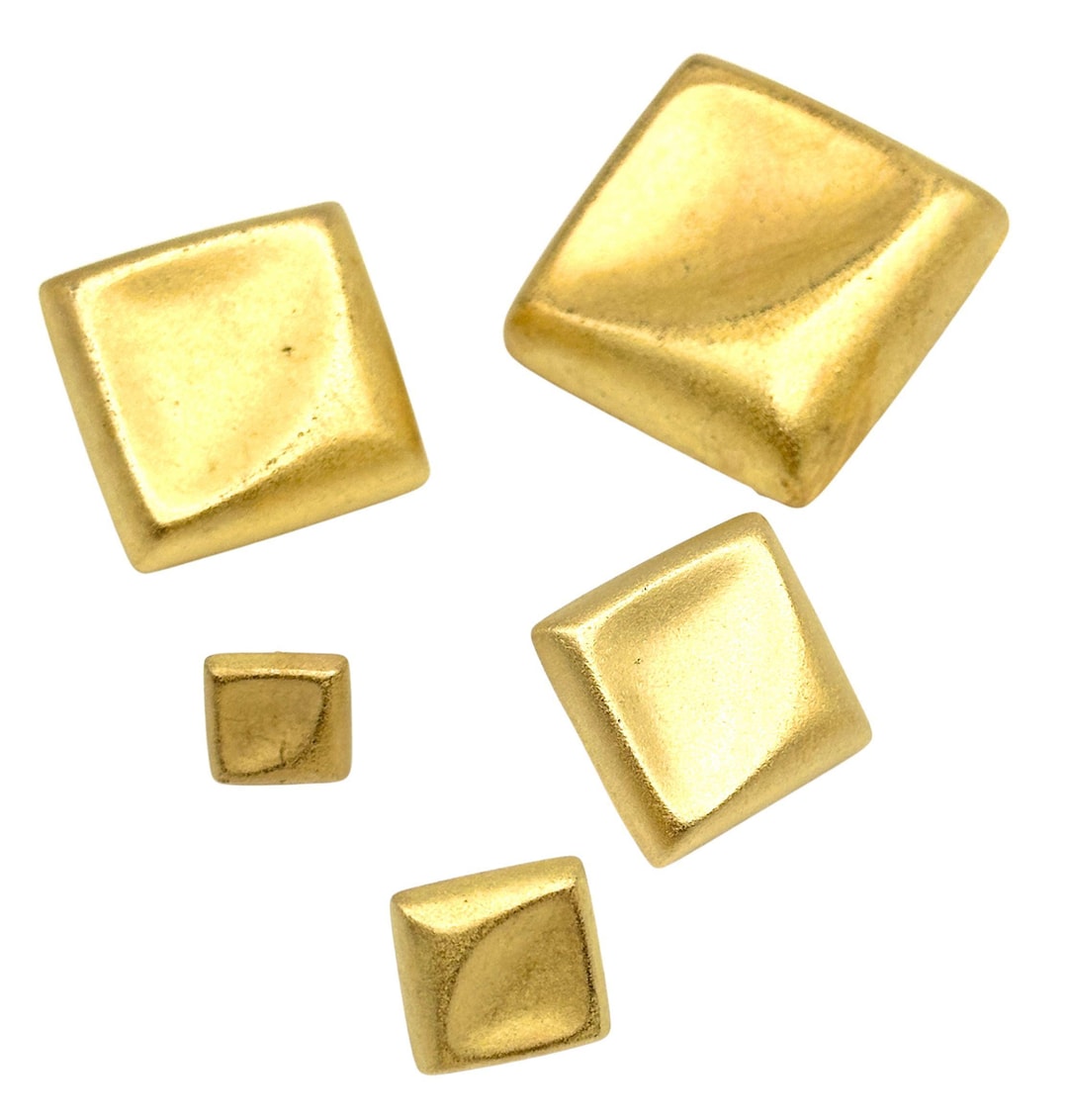 Vintage Matte Gold Square Wave Buttons - Set of 6 - French Made - Etsy