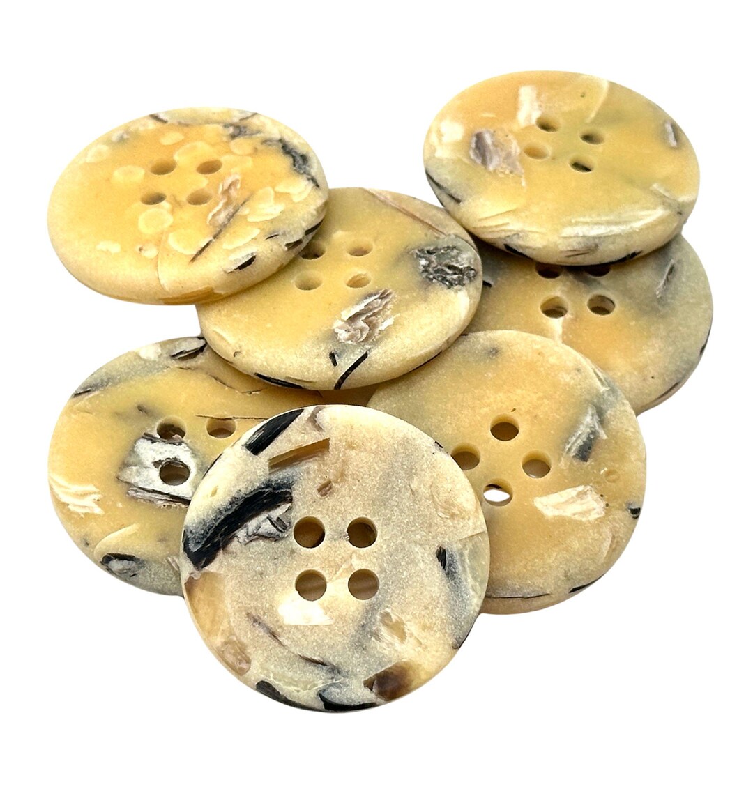 Vintage Beige Pebble Pattern Buttons: Italian Designer Set of 12 - Etsy