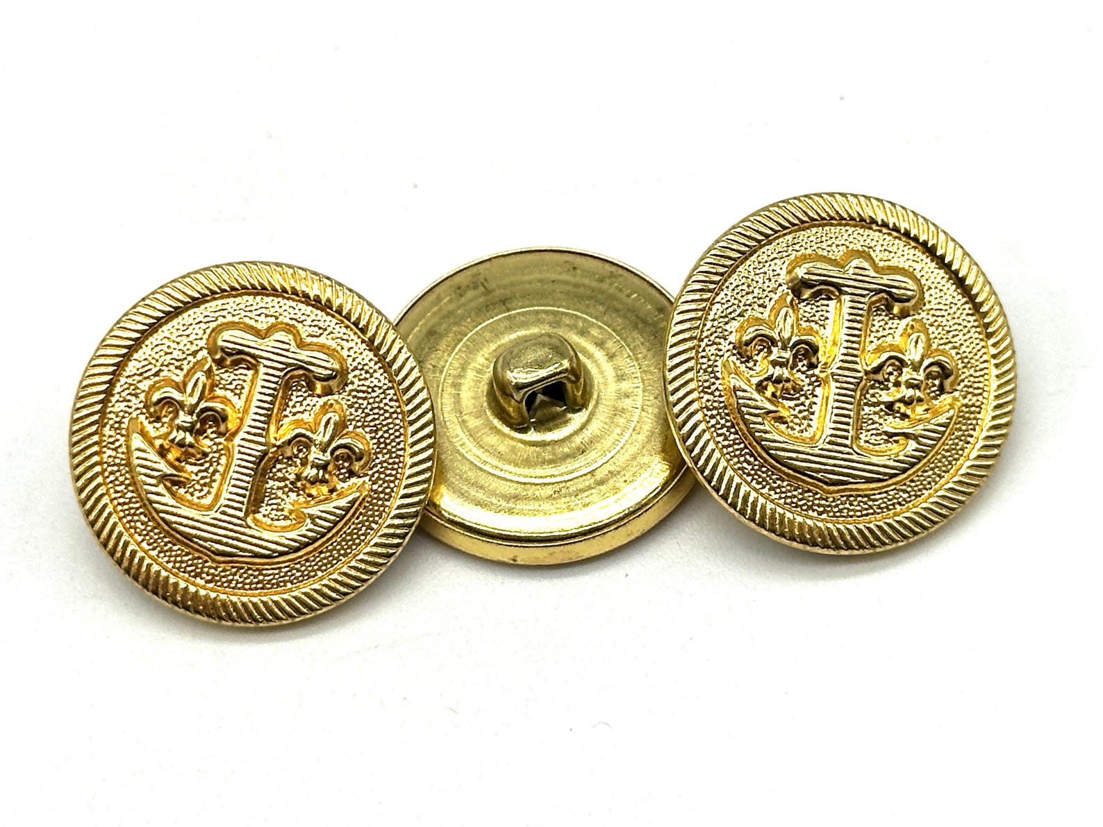 12 Vintage Gold Anchor Shank Buttons: Nautical Sewing Crafts - Etsy