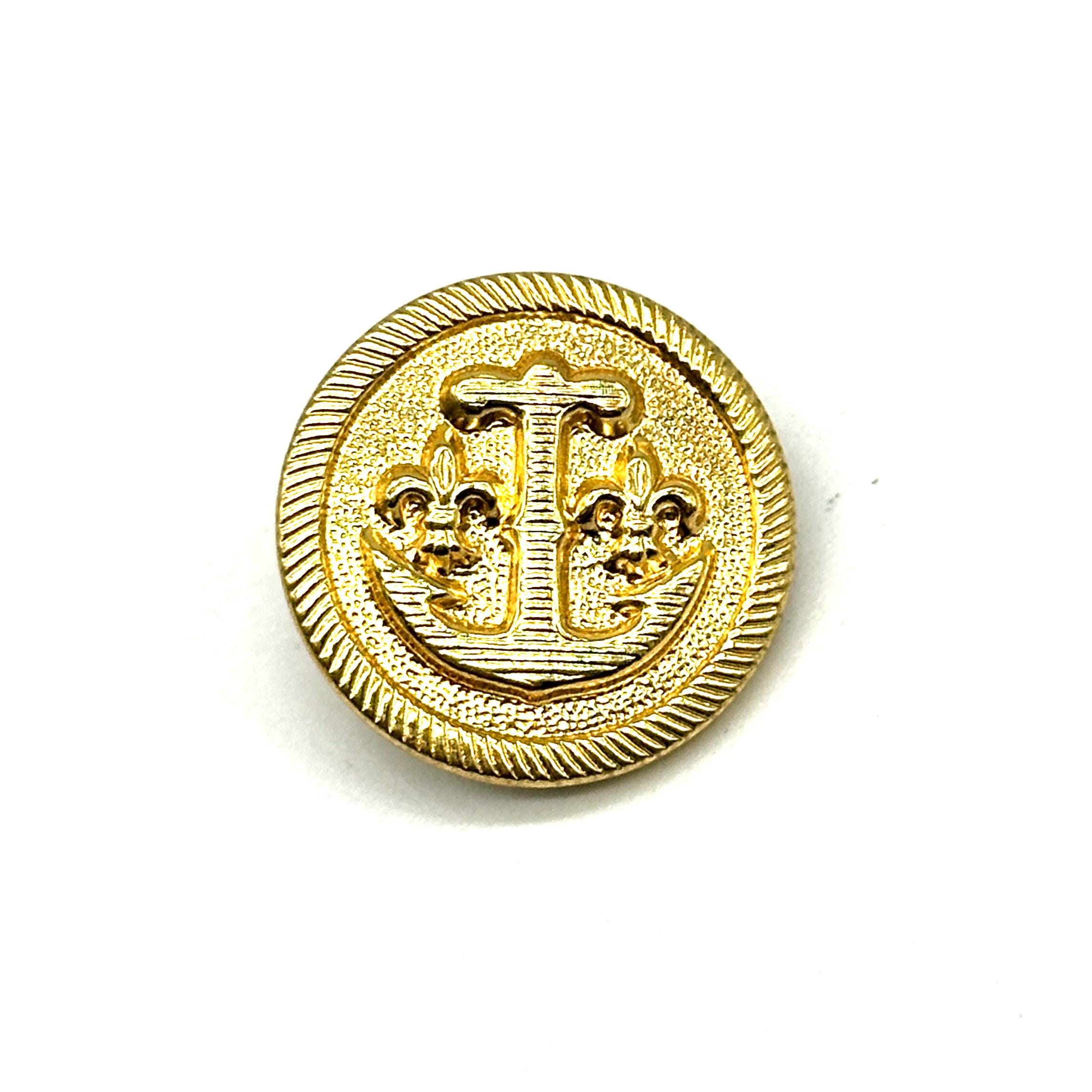 12 Vintage Gold Anchor Shank Buttons: Nautical Sewing Crafts - Etsy