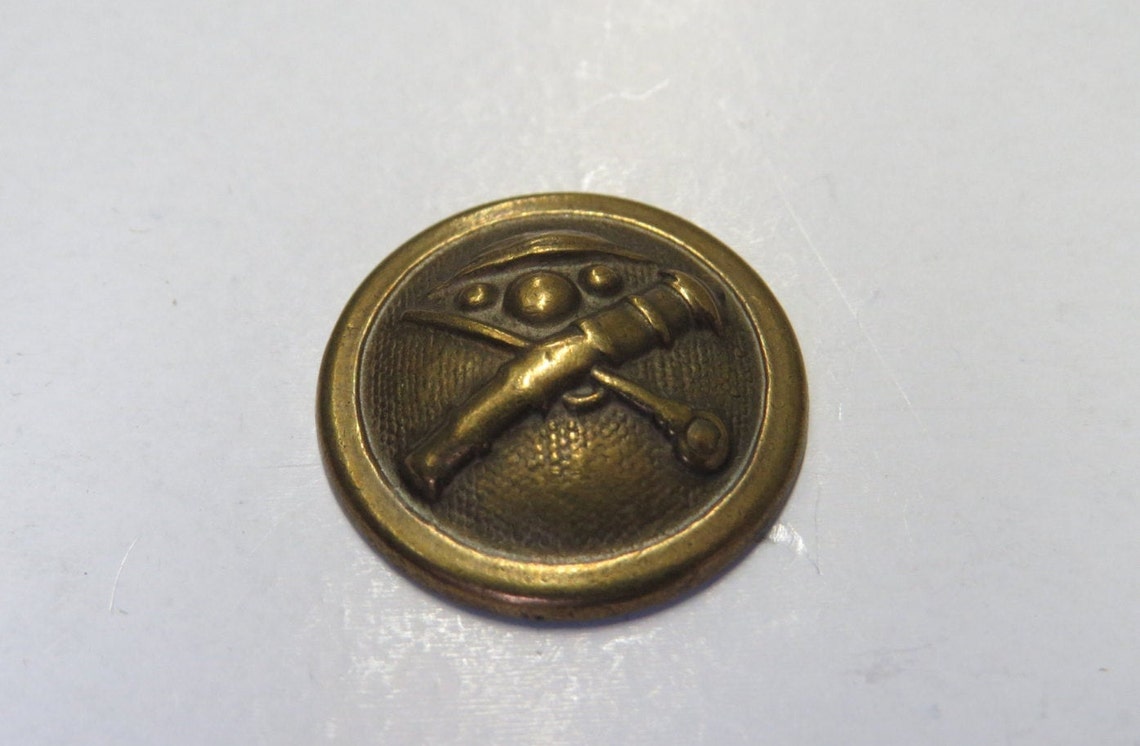 1 Dozen Saber Cavalry Sword Ant. Brass Vintage Shank Buttons - Etsy