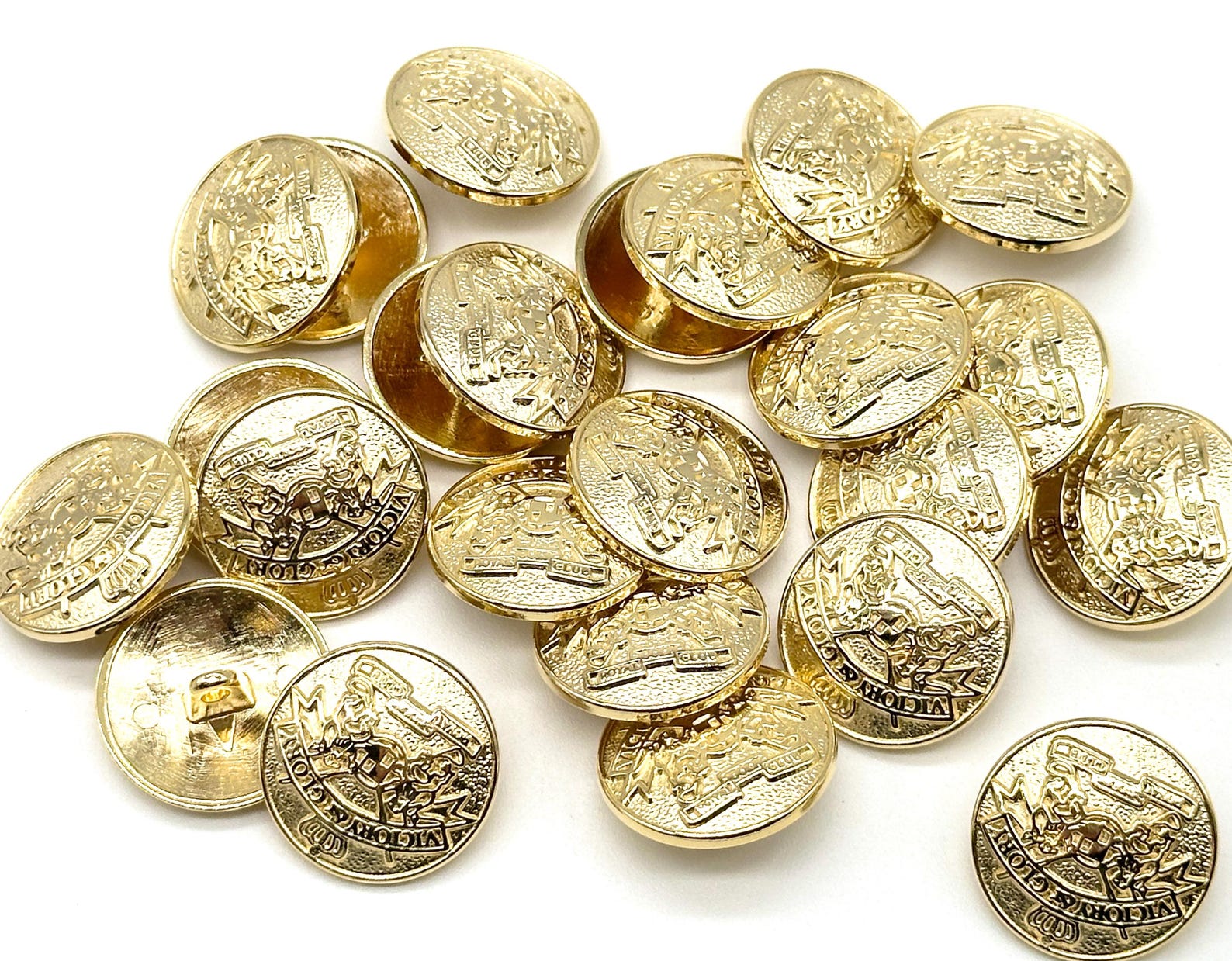 Vintage Royal Golf Club Metal Buttons: Antique Gold & Silver, Set of 12 ...