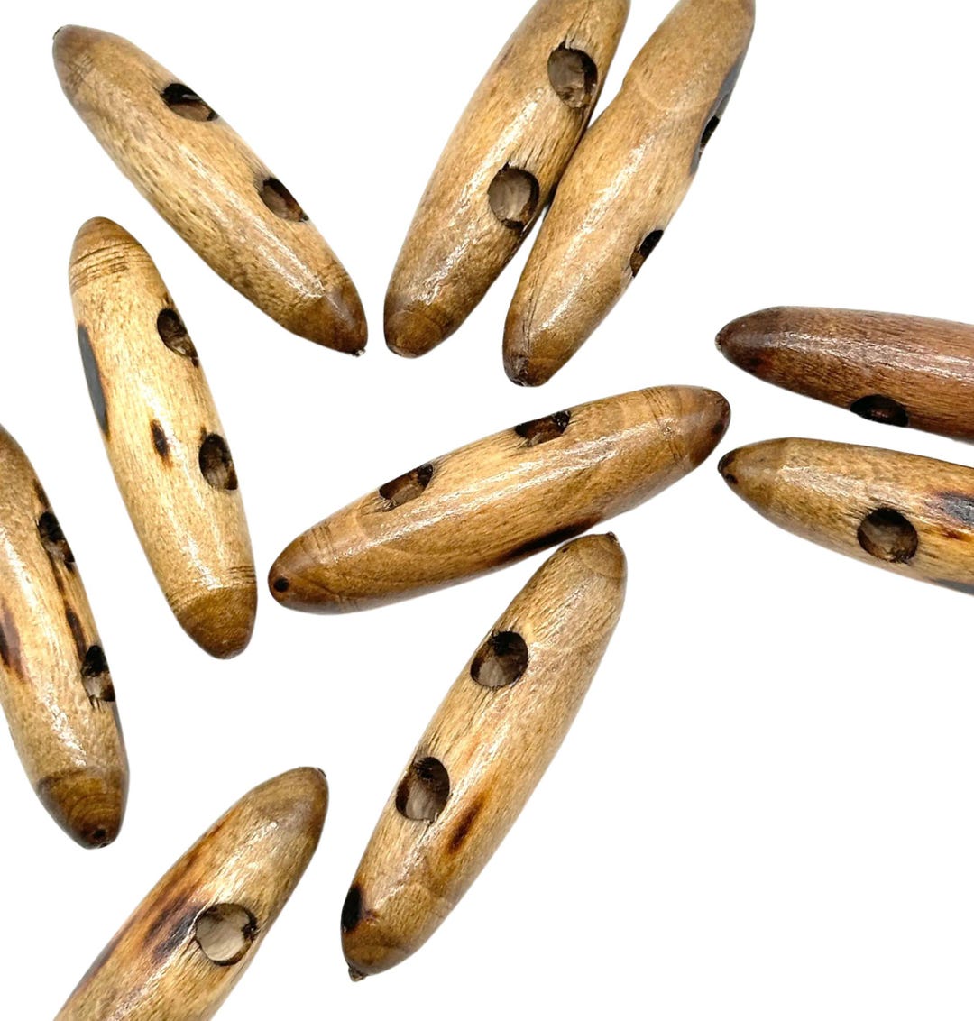 Wooden Toggles, Clothing Toggles, Vintage Toggles, Jacket or Sweater Toggles, 2-hole Toggles ...