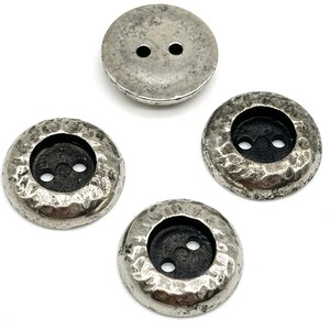 6 Pcs Vintage "hammered" Look 2-hole Metal Buttons | Decorative Gold ...