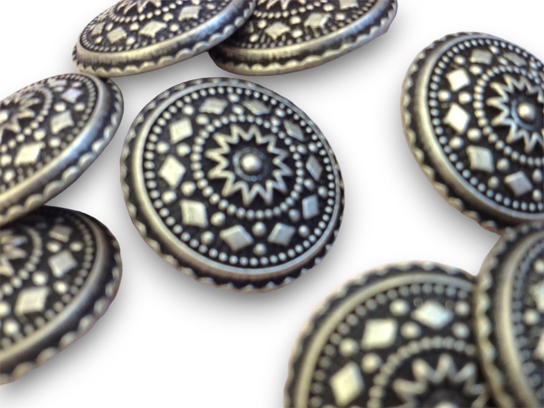 Vintage Metal Buttons, Decorative Buttons, Vintage Shank Buttons ...