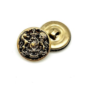 12 Pcs Vintage Royal Coat of Arms Shank Buttons - 3 Colors Sizes ...