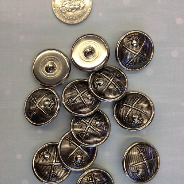 Silver Coat Buttons - Etsy