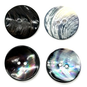 12 Vintage 2-hole Mussel Shell Buttons in Brown or Blue | Antique ...