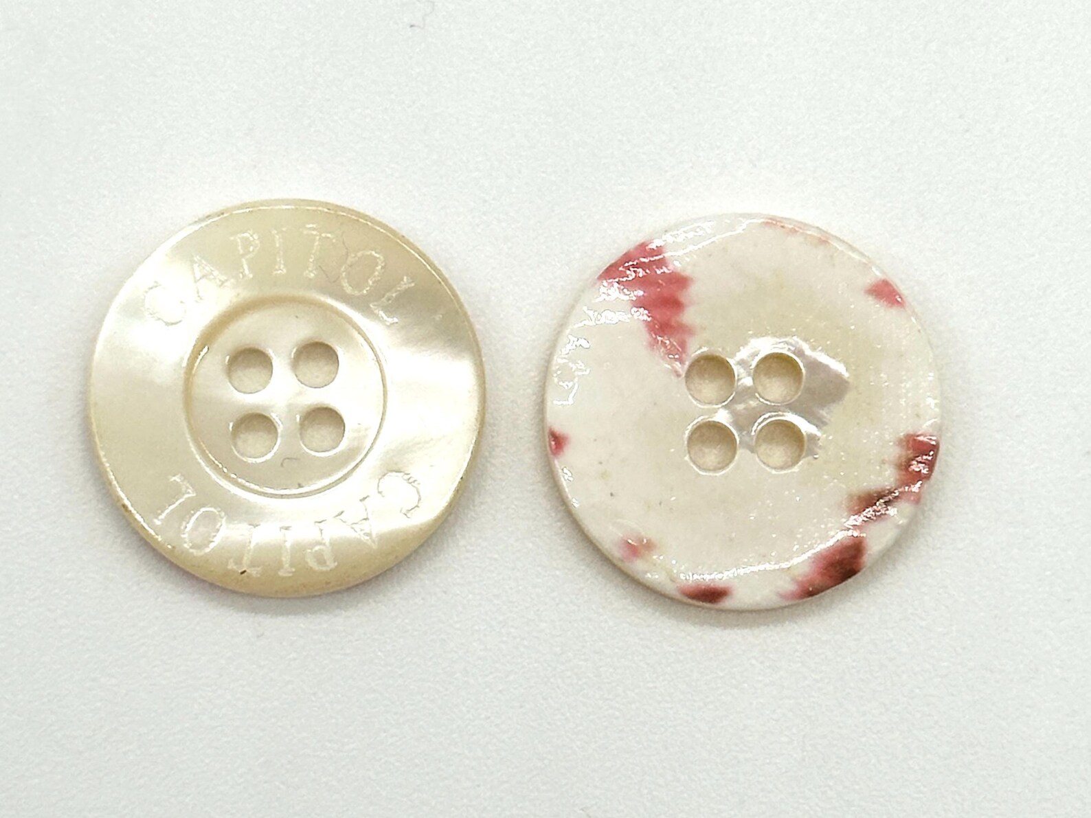 Vintage "capitol" Logo Mother of Pearl Buttons - Set of 6 - Etsy
