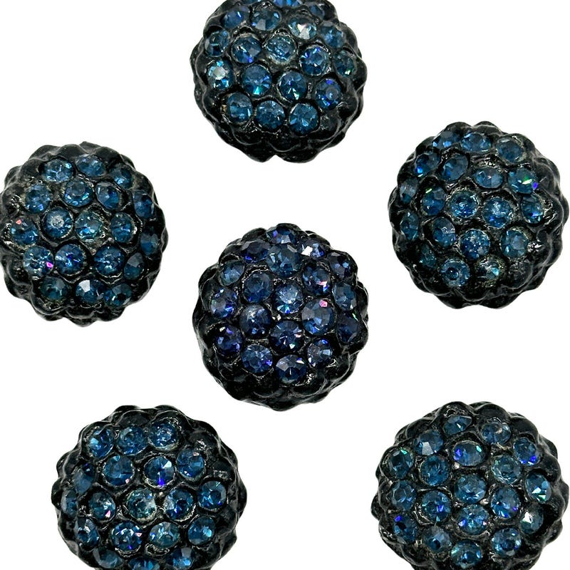 Black Rhinestone Buttons - Etsy