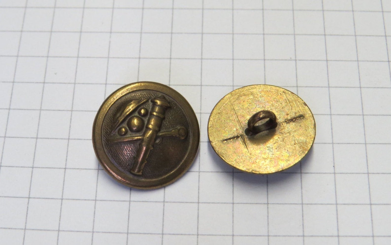 1 Dozen Saber Cavalry Sword Ant. Brass Vintage Shank Buttons - Etsy