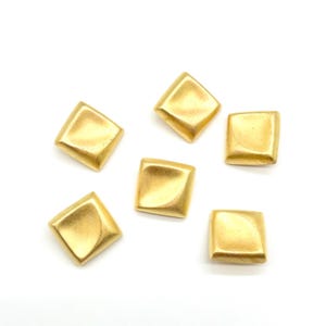Vintage Matte Gold Square Wave Buttons - Set of 6 - French Made - Etsy