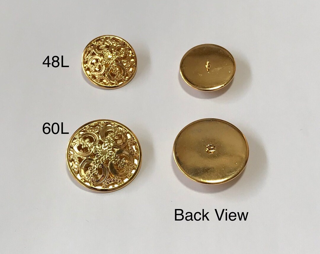 6 Buttons 1 Package Vintage floral Filigree Art Deco Hollow Center ...