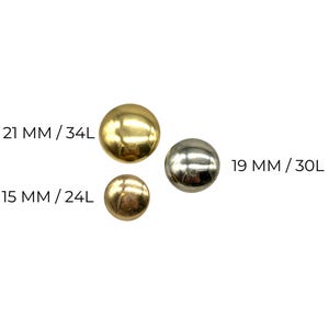 12 Pcs Vintage Shiny Shank Buttons Gold or Silver | Decorative Buttons ...