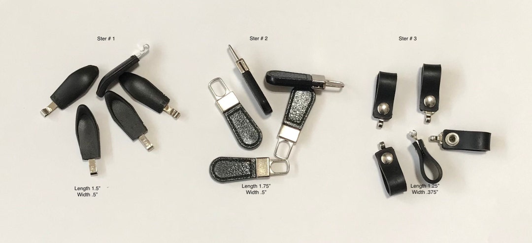 5 Pulls Vintage rubber Zipper Pull Available in Several Styles, Texture ...