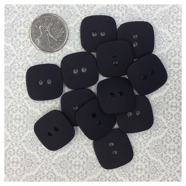 Black Matte 2 Hole Buttons - Etsy