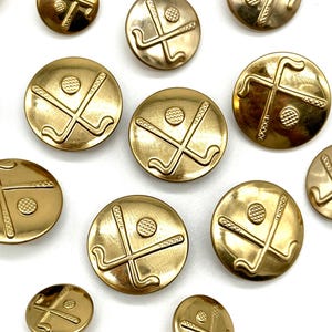 12 Pcs Vintage Golf Theme Shank Buttons Gold Metal Decorative Buttons ...
