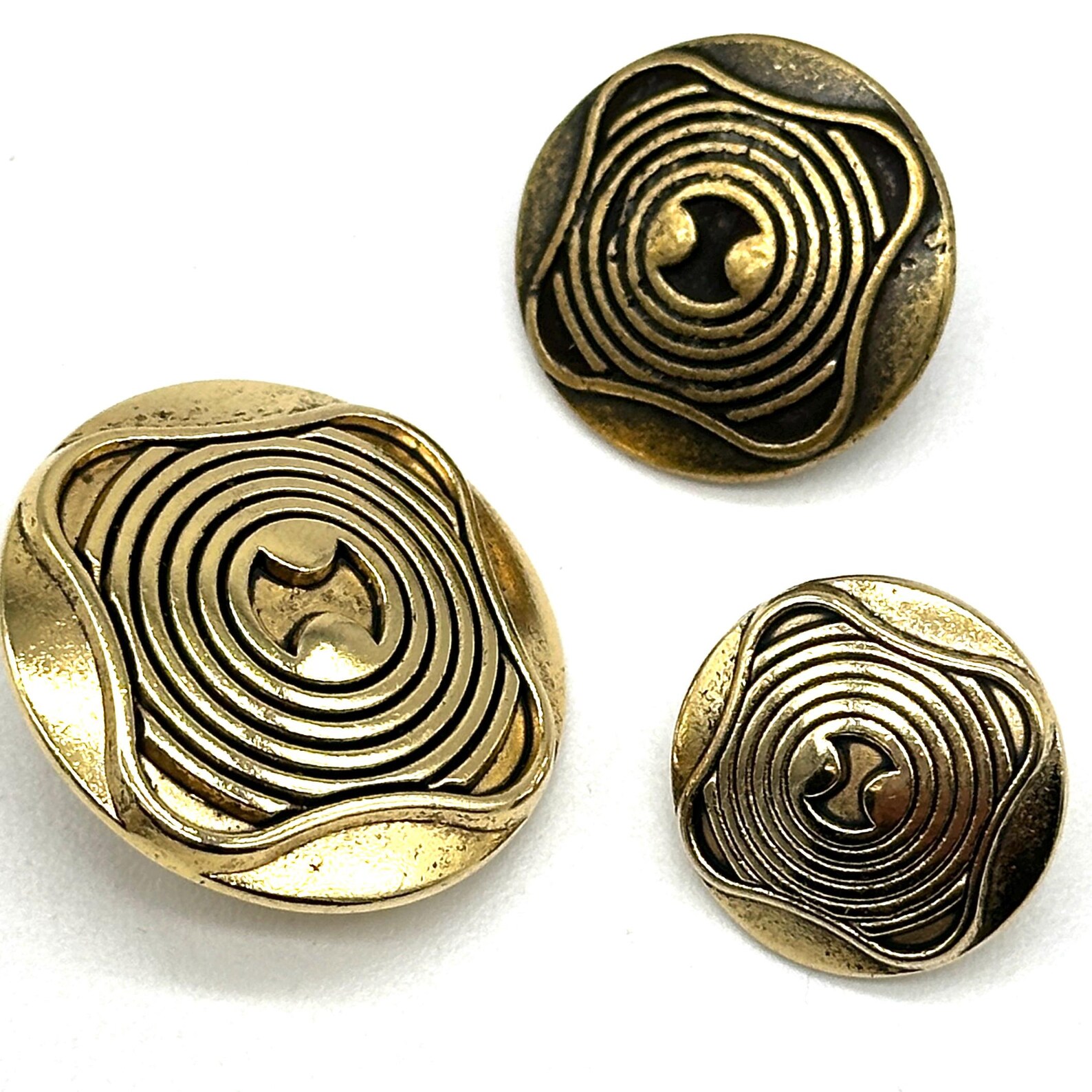 12 Pcs Vintage Knot Pattern Shank Buttons: Antique Silver or Gold - Etsy