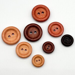 12 Vintage 2-hole Wood Buttons | Decorative Wooden Sewing Buttons for ...