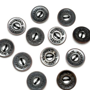 Vintage Military Metal Buttons: Antique Copper Sewing Embellishments ...